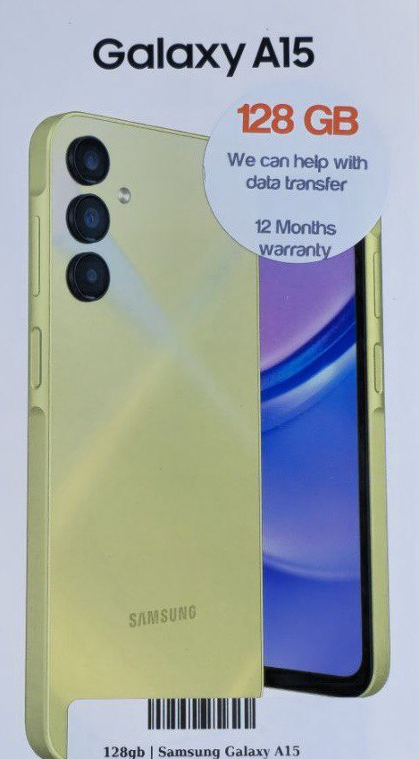 Samsung Galaxy A15 Yellow 128gb Unlocked | As new | - Techbase